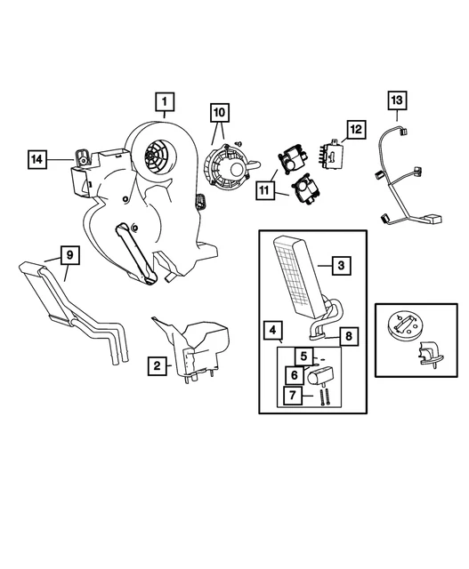 GENUINE MOPAR AIR Conditioning Evaporator 68238602AB, NEW FREE SHIPPING ...