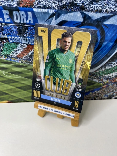 TOPPS MATCH ATTAX 2023/24 2024 Ederson 100 Club Manchester City Rare ...