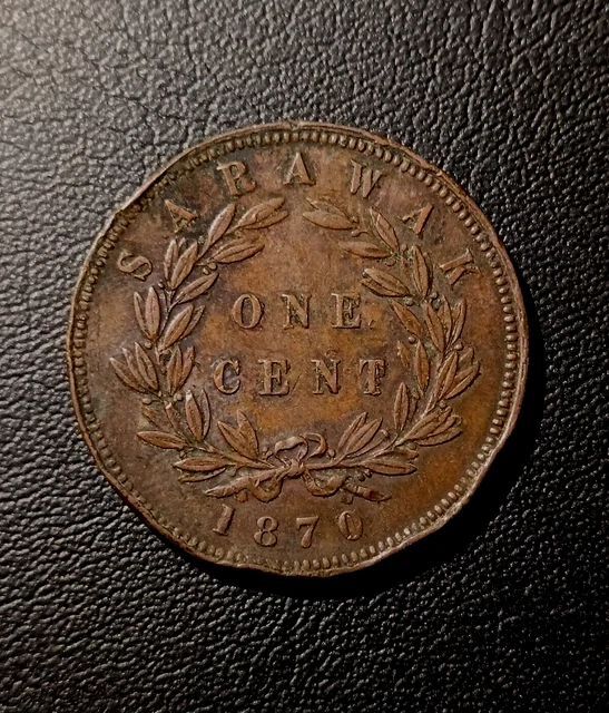 1879 SARAWAK ONE Cent coin - Sharp Details - Only 750,000 minted - RARE ...