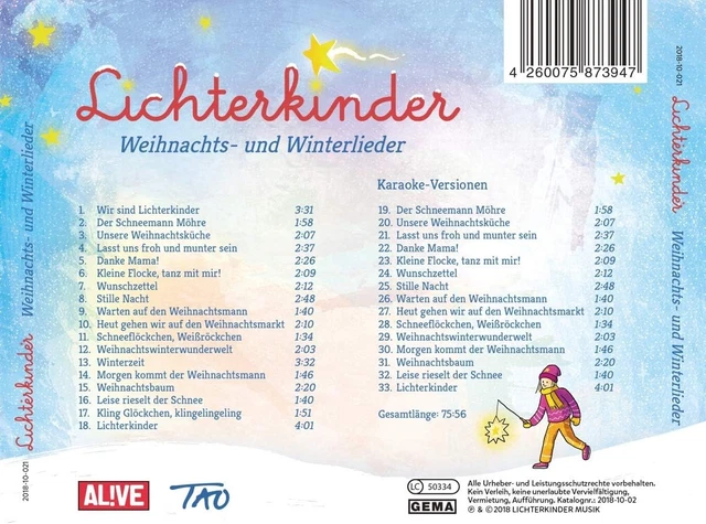 LICHTERKINDER WEIHNACHTS- UND Winterlieder für Kinder inkl. Kling ...