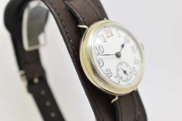 GENTS MILITARY WW1 1914-18 Hermetic Trench Watch, 33mm. FHF 15 Jewel ...