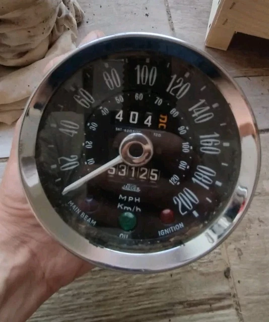 ANCIEN COMPTEUR KILOMÉTRIQUE Jaeger Pour Voiture Triumph 1960-70 ...