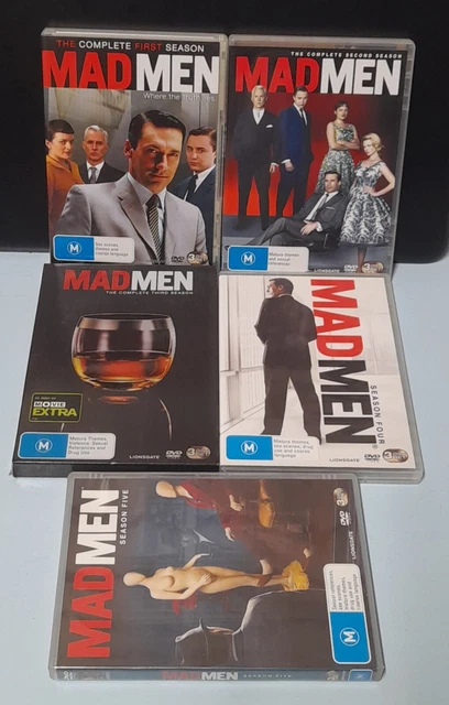 MAD MEN TV Series On DVD Seasons 1-5 Rated M PAL Region 4 VGC £14.66 ...