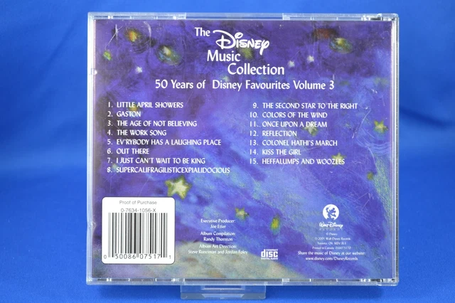 THE DISNEY MUSIC COLLECTION 50 Years of Disney Favourites Vol.3 CD rare ...