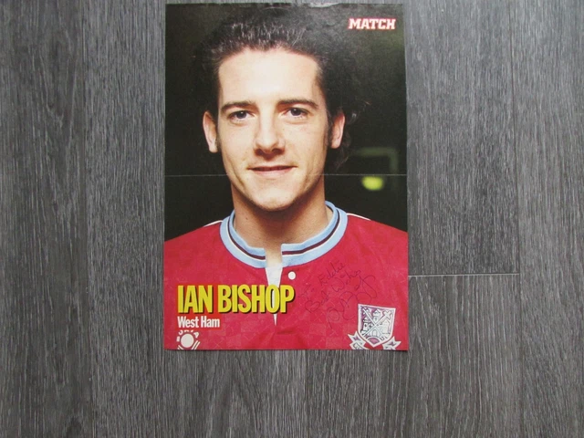 IAN BISHOP WEST Ham United Football Player Original Hand Signed Picture ...