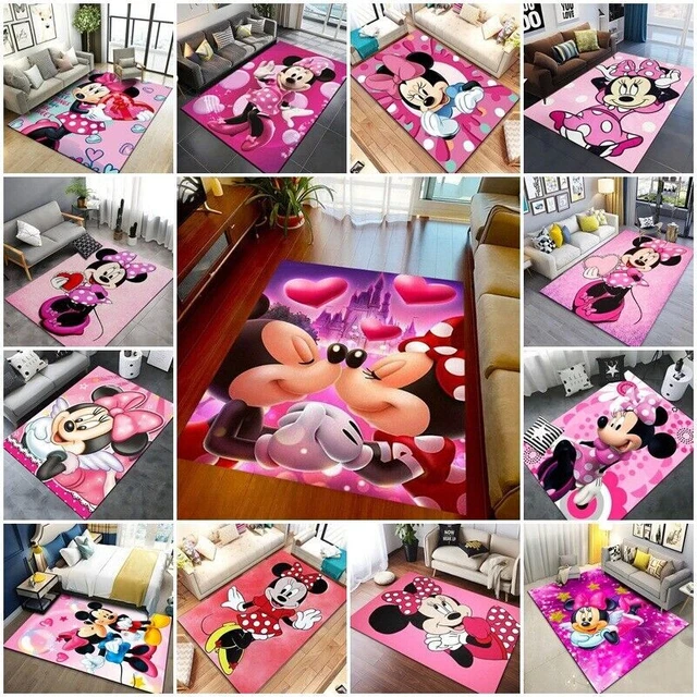 DISNEY MINNIE MOUSE Living Room Bedroom Carpet Anti-Slip Floor Rug Mat ...