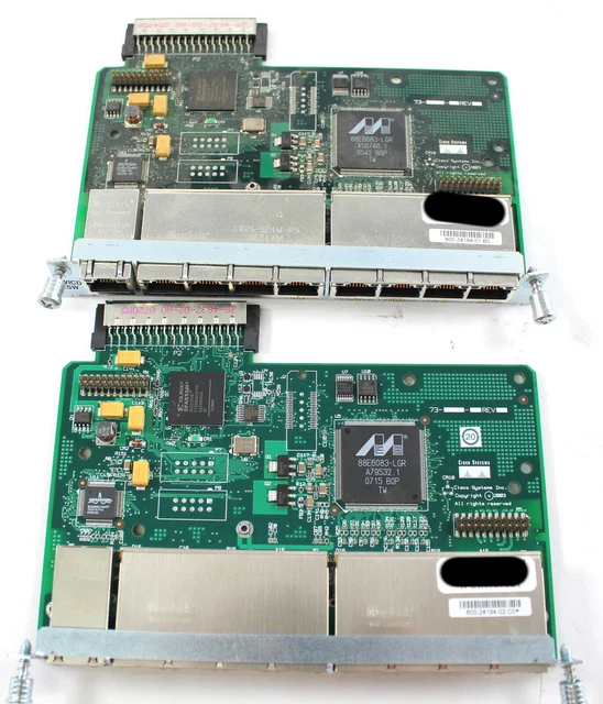 LOT DE 2 Cisco Interrupteur 9Port Expansion Module 10/100 Mbps 73-8475 ...