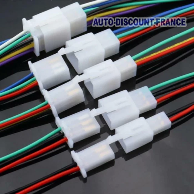 CONNECTEUR FICHE PRISE électrique auto moto bateau 2,3,4,6,9 broches EUR 5,99 - PicClick FR