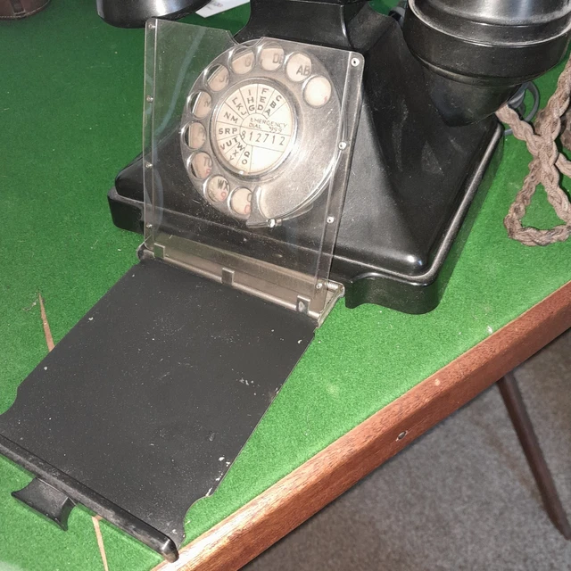 VINTAGE BLACK BAKELITE Rotary Corded Telephone 1930/40s £52.70 ...