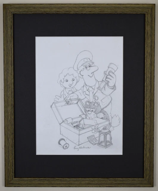 ORIGINAL POSTMAN PAT artwork drawing by listed illustrator Ray Mutimer ...
