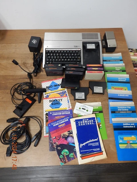 TEXAS INSTRUMENTS TI 99/4A Computer LOT, Joystick, EXTRAS GAMES $129.99 ...