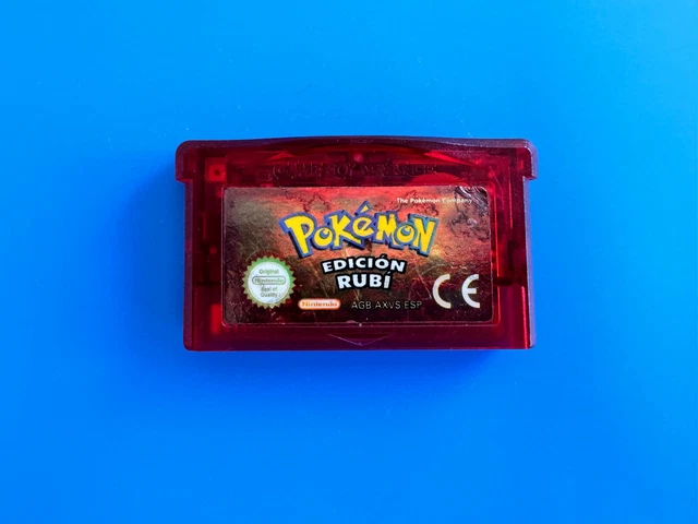 POKEMON RUBY GAME Boy Advance Nintendo Pal Spain Coin Cell New Original ...