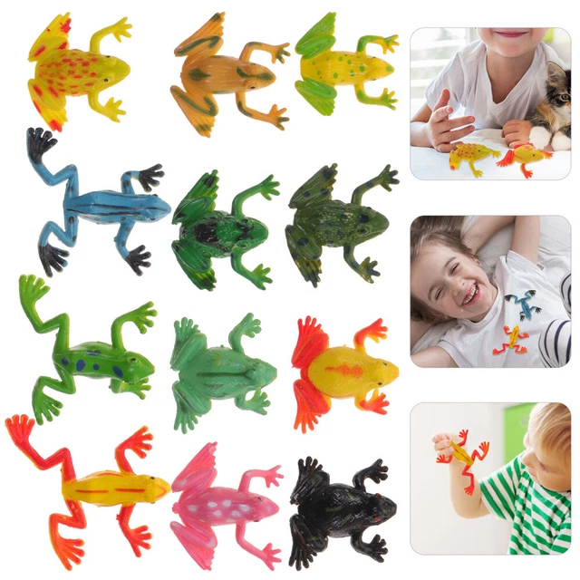 SIMULATION FROG MODEL Small Frogs Figurines Kidcraft Playset Toy Basket ...