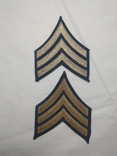PAIR - WW2 ERA US ARMY SERGEANT 4th GRADE CHEVRON RANK PATCHES £14.42 ...