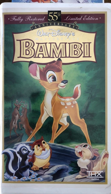 BAMBI VHS 55TH Anniversary Limited Edition RARE Masterpiece Collection EUR 10,07 - PicClick DE