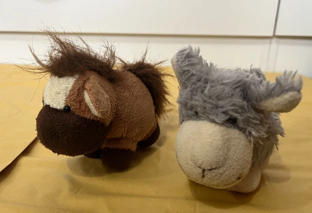 RUSS BERRIE CHUBBY Chums Horse Pony & Sheep Soft Toy Plush 4" Labels ...