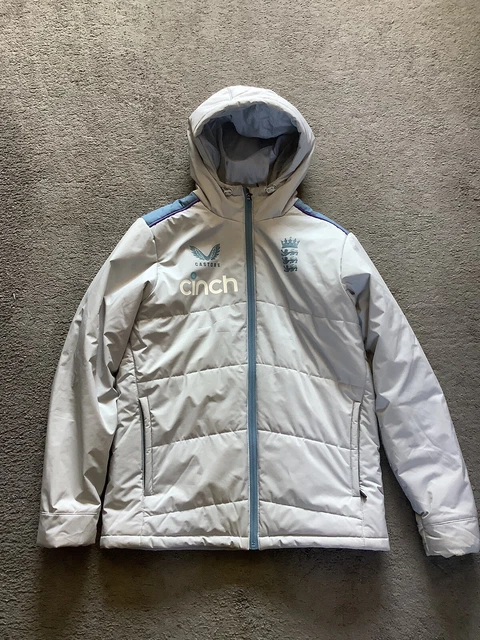 CASTORE ENGLAND CRICKET Puffer Jacket - Coat - Hooded - Light Blue ...