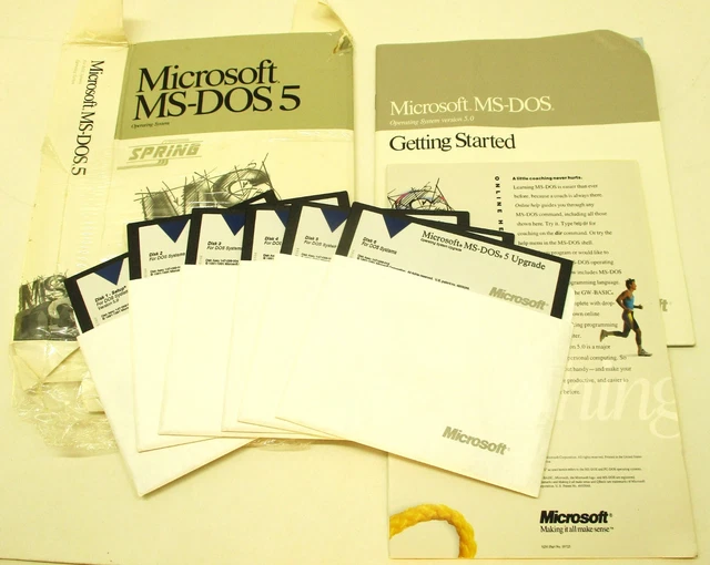 VINTAGE 1990'S MS-DOS 5.0 Set $19.00 - PicClick