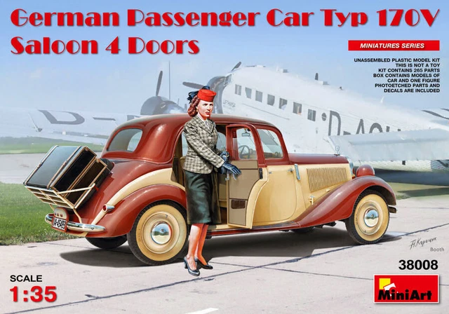 MINIATURE KIT MONTAGE Dioramas Miniart German Passenger Voiture Typ ...