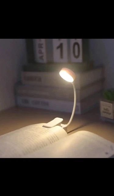 MINI LED CLIP-ON Book Light Eye Care 3-Mode Battery Reading Lamp for ...