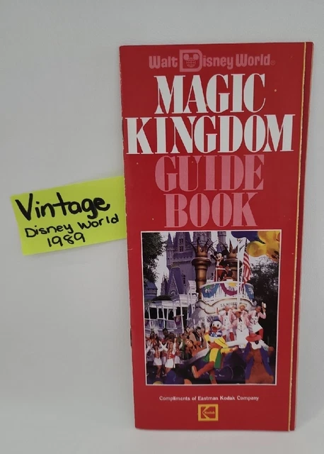 WALT DISNEY WORLD Magic Kingdom Guide Book 1989 Pamphlet Brochure ...