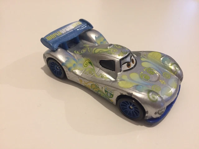DISNEY PIXAR CARS CARLA VELOSO SILVER WGP RACER MATTEL 1:55 Diecast ...