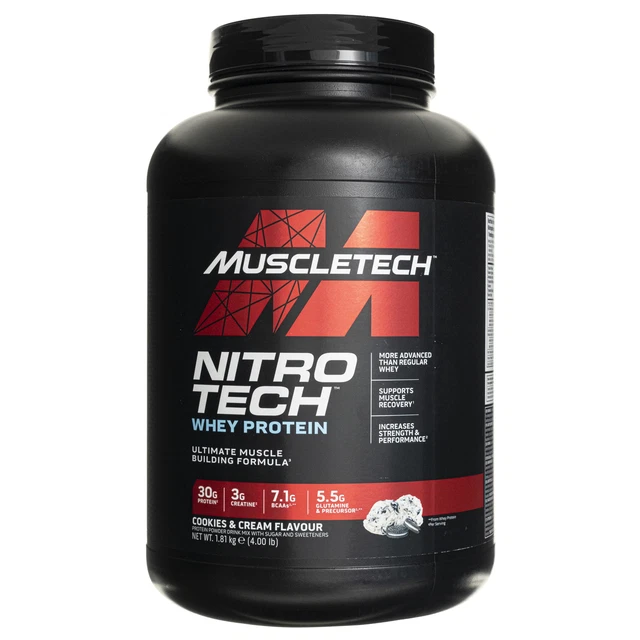 MUSCLETECH NITRO TECH Protein flavoured biscuits with cream, 1810 g £73 ...