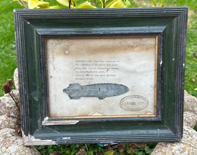 WW1 GERMAN ZEPPELIN L 33 ,Little Wigborough 1916 Crash Duralumin Relic ...