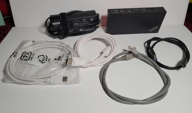 LENOVO THINKPAD USB-C Dock Gen.2 Type 40AS w power, HDMI,DP,usb-c, CAT6 ...