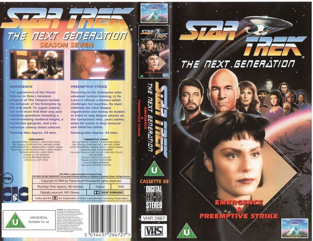 STAR TREK TNG Next Gen Season 6 VHS Video Tape Cover Cassette 88 £0.49 ...