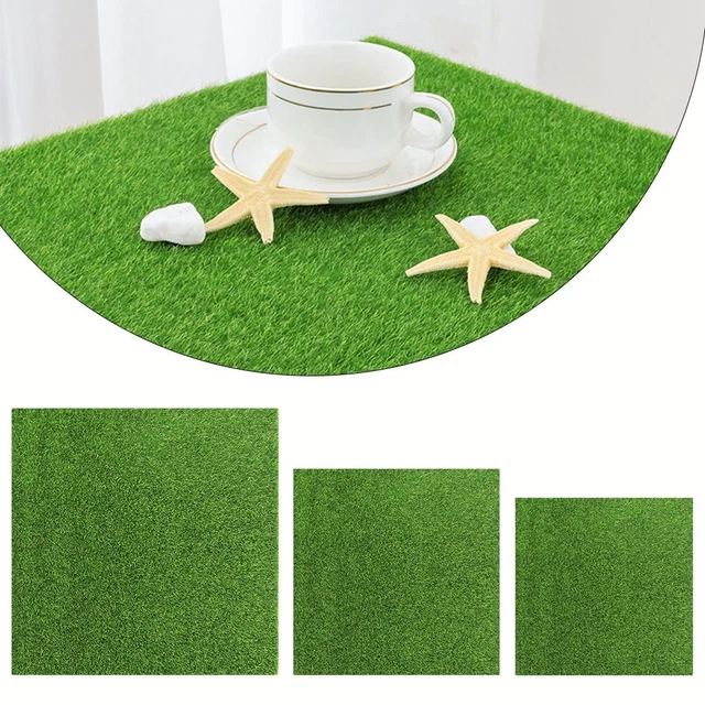 TAPIS D'HERBE ARTIFICIELLE mousse de pelouse synthétique réaliste à ...