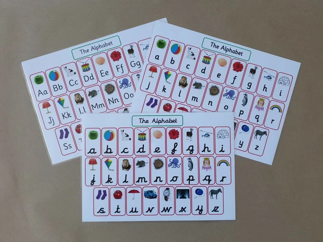 ALPHABET/LETTERS A4 POSTERS- Eyfs/Sen/Childminders/Toddlers - Literacy ...