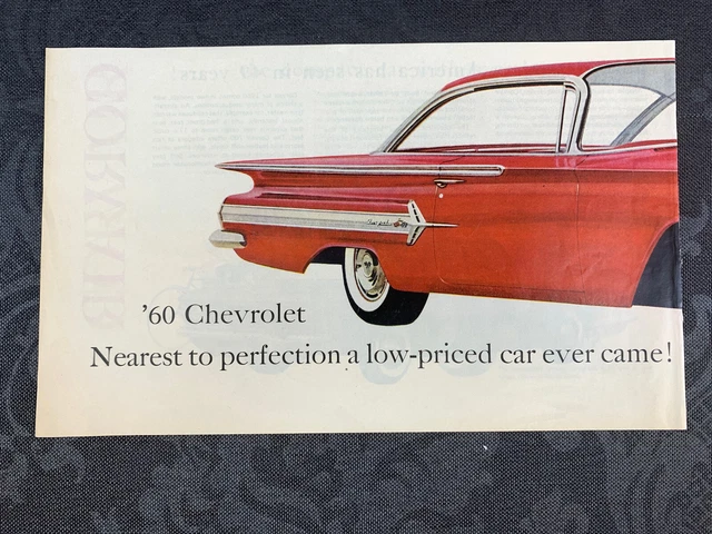 VINTAGE 1960 CHEVROLET Buyers Guide Brochure Pamphlet Advertising GM ...
