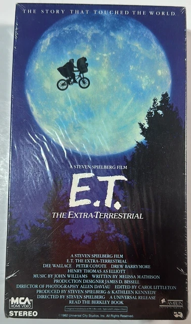 E.T. THE EXTRA-TERRESTRIAL VHS MCA Factory Sealed 1982 (Green Flap ...