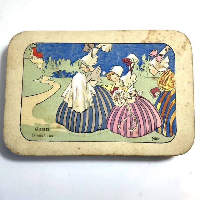 ANCIENNE 1922 BOITE Carton Chromo lithographie boite dragée confiserie ...