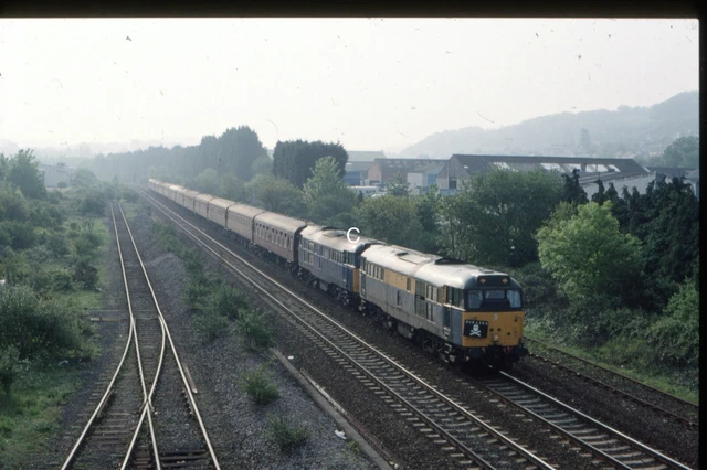 35MM SLIDE BRITISH Railway Br Class 31 - 31466 At Tavistock Junction 17 ...