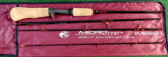 BASS PRO SHOPS Microlite IM6 Graphite Bait/Spin Casting Travel Pack Rod ...