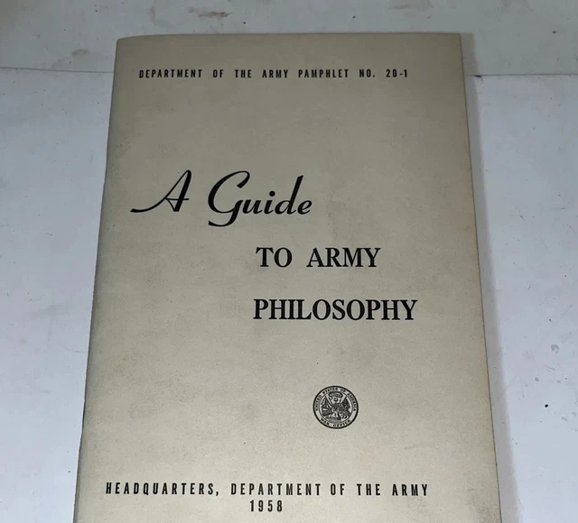 VINTAGE 1958 A Guide to Army Philosophy - Pamphlet 20-1 Department of ...