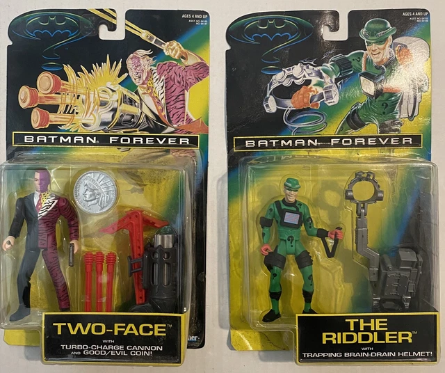 KENNER DC 1995 Batman Forever Movie Two Face & Riddler Action Figures ...