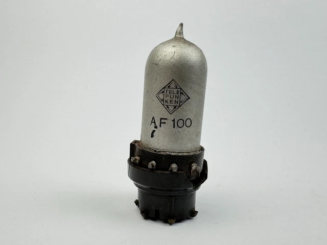 TELEFUNKEN AF100 TUBO pentodo livello RF/ZF Wehrmacht tecnologia radio ...