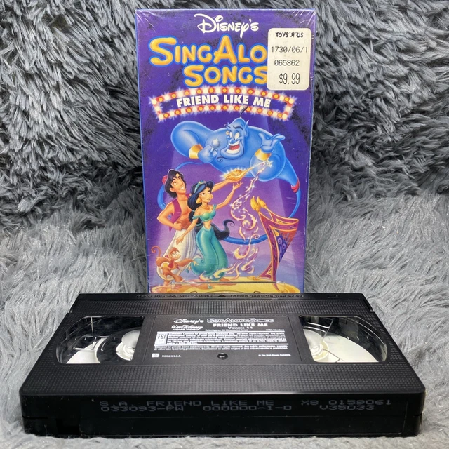 DISNEY SING ALONG Songs: Aladdin: Friend Like Me VHS Tape 1993 Kids ...