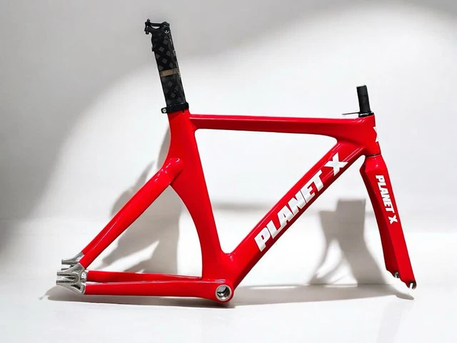 PLANET X PRO Track Frameset Red Carbon Size 52 £500.00 - PicClick UK