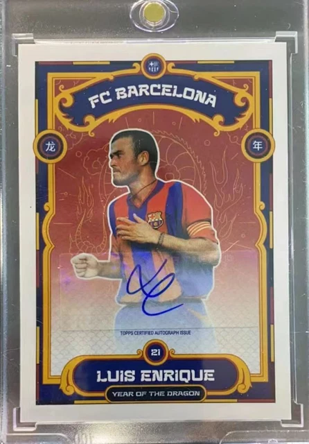 LUIS ENRIQUE 2023-24 Topps Year of the Dragon China Auto Fc Barcelona # ...