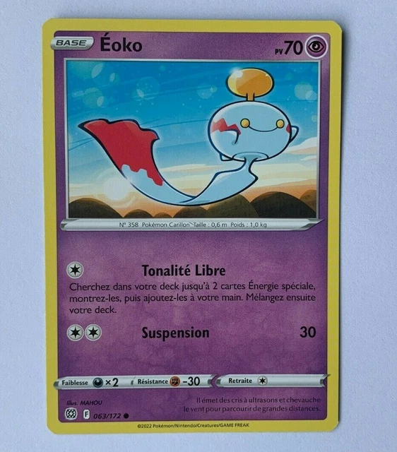 CARTE POKÉMON EOKO 063/172 70 PV EB09 Stars Etincelantes BRS Chimecho ...