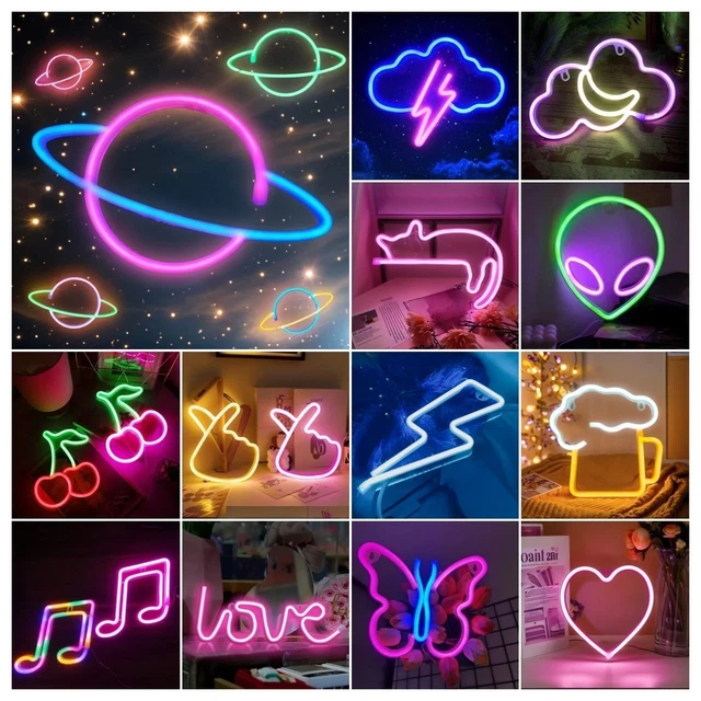 LED NEON SIGN USB Battery Bar Bedroom Game Room Party Wall Decor Gift £ ...