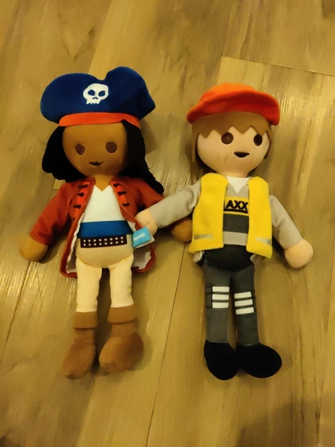 PLAYMOBIL PLUSH WORKMAN Builder and Pirate Soft Toy Dolls £4.00 ...