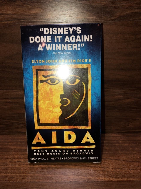 VHS DISNEY'S AIDA Broadway riso Elton John Tim. Sigillato nuovo. Raro ...