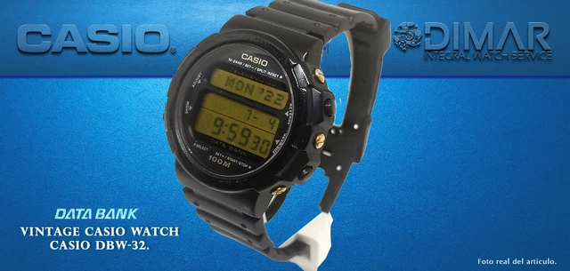 VINTAGE CASIO DATA Bank DBW-32- Qw 838 Korea, WR.100m. Year 1989 £92.28 ...