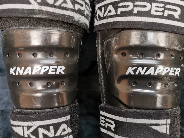 VINTAGE WOMEN KNAPPER Ball Hockey Protective Gear Shin Guards Black and ...