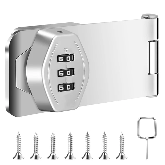 KEYLESS CABINET LOCK 3 Digit Combination Passcode Lock for Closet Barn ...